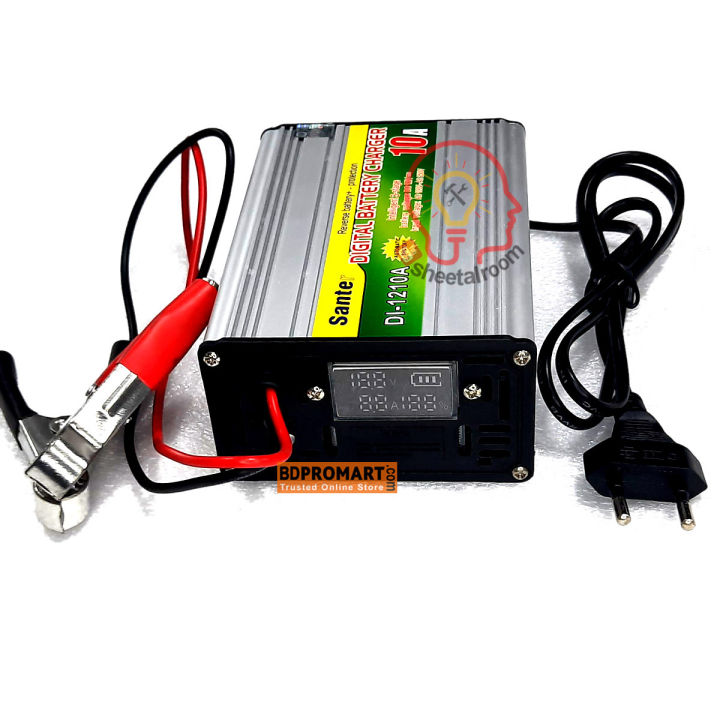 12v 10A Digital Battery Charger Full Auto & Digital Display For 12v 10A ...