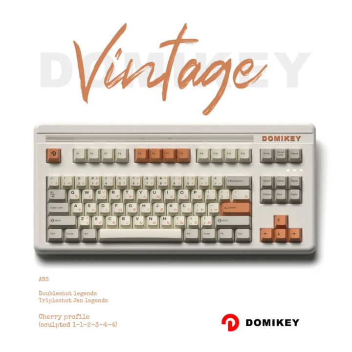 Domikey Vintage Retro ABS Keycaps Cherry Profile for Mechanical ...