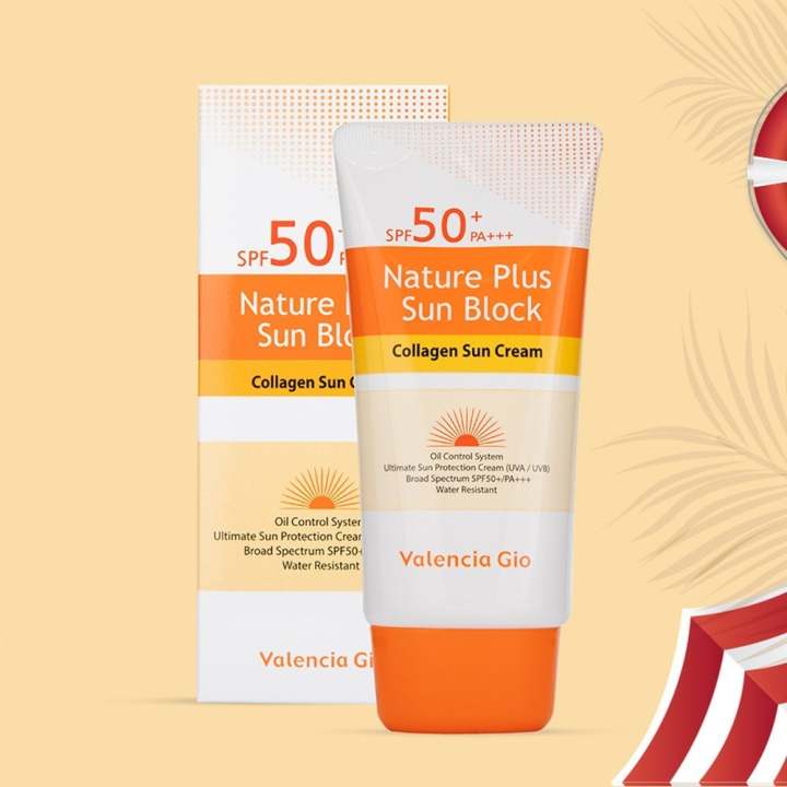 Valencia Gio Nature Plus Sun Block Collagen Sun Cream (SPF 50+/PA ...