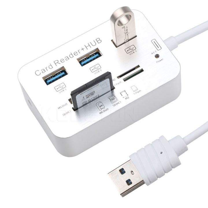7 In 1 Card Reader With USB Hub | Daraz.com.bd