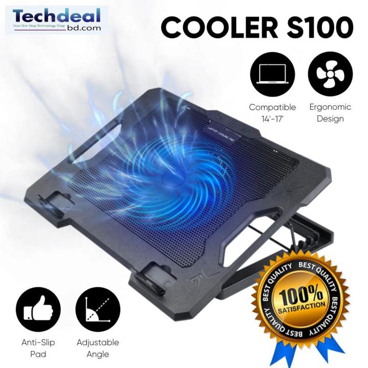 Laptopcooling Pad For Notebook S100, Big Fan Up To 17Inch - Laptop ...