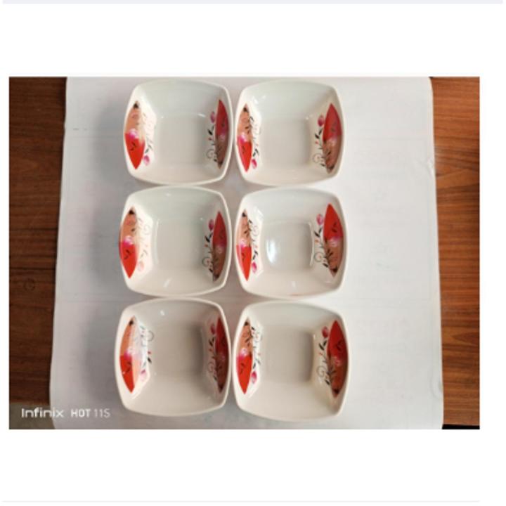 Melamine Bowl Square Shape (06 pieces) Set. Melamine bati set. | Daraz ...