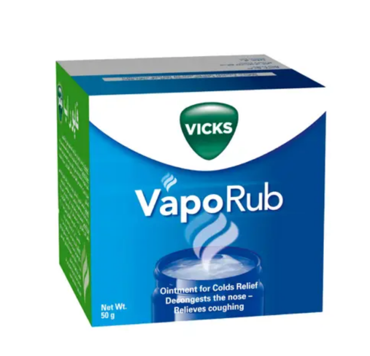 Vicks Vaporub Relief From Cold, Cough, Blocked Nose, Headache 50g ...