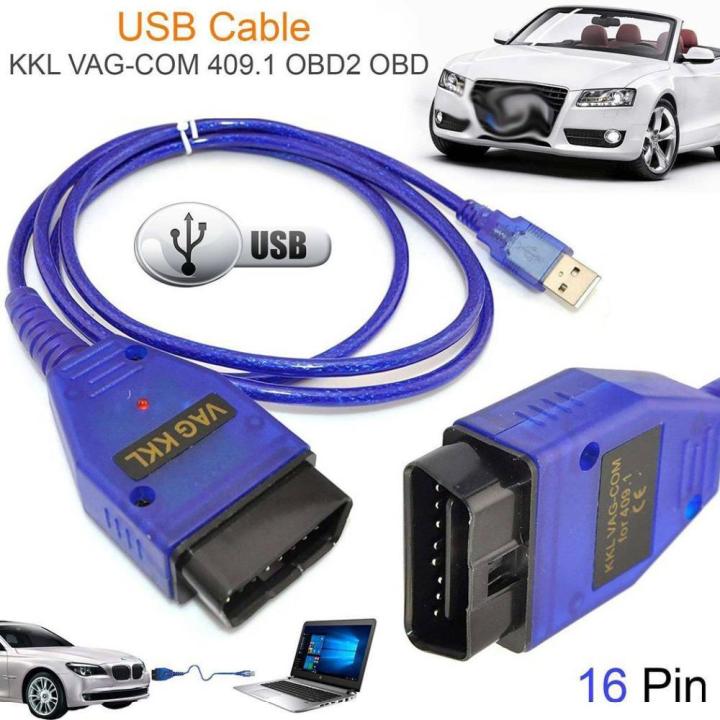 【Best Price Guaranteed】 Car USB VAG-Com Interface Cable 16 PIN KKL VAG ...