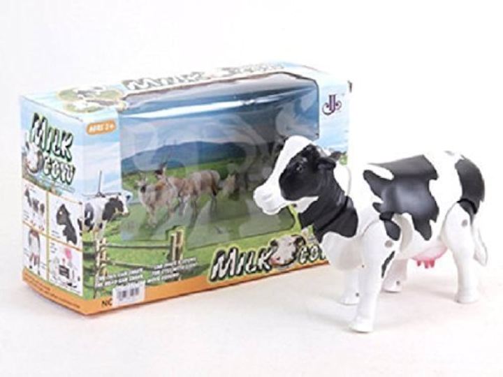 Battery operated MILK COW Toy moving legs and shake tail make sound ...
