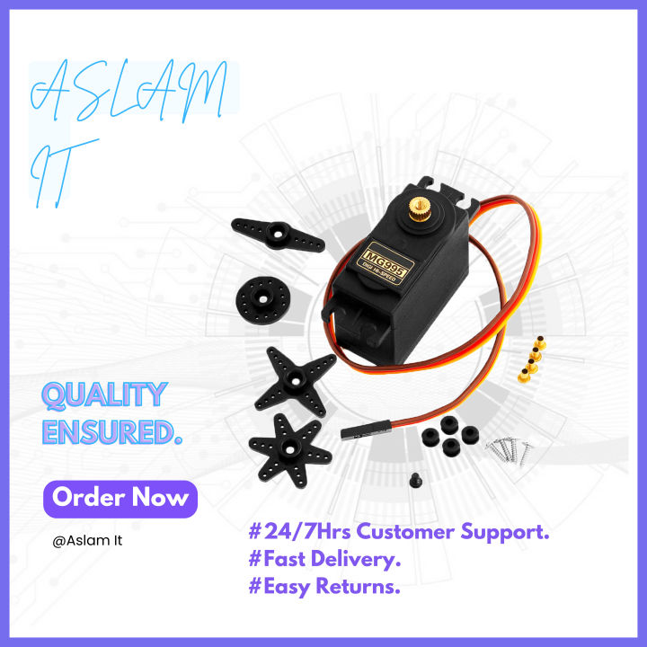 MG995 Metal Gear Servo Motor For Arduino Or RC Aircraft | Daraz.com.bd