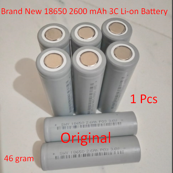 Brand New 18650 3.6V 2600 mAh lithium-ion battery 3C electric car ...