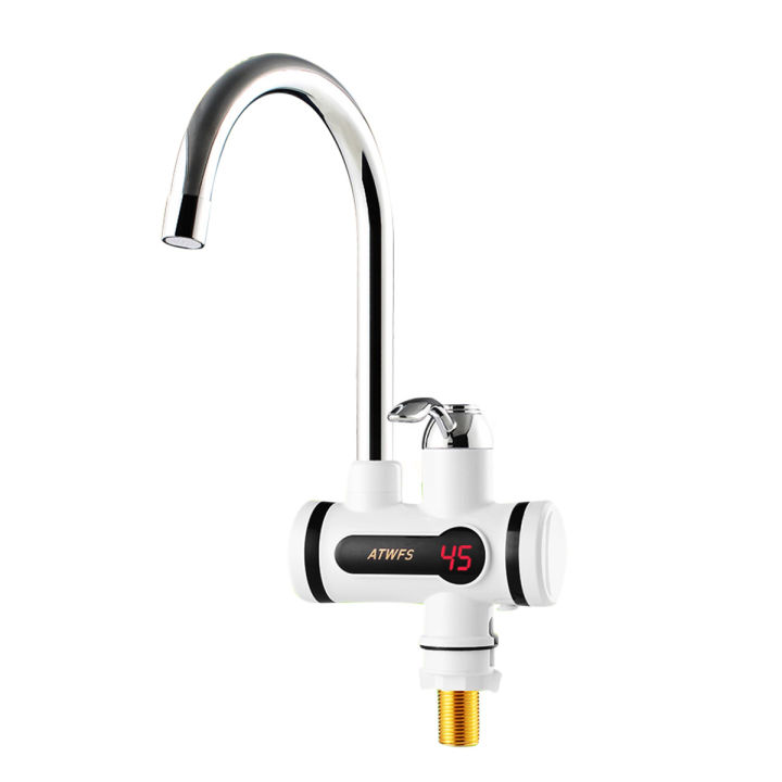 Premium Electric Instant Hot Water Tap With Hand Shower, Digital Display Tankless Electric ...