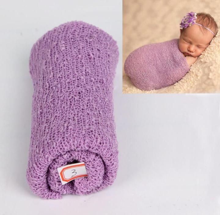 Newborn Baby Photography Props Blanket Wraps infant Knit Stretch Wrap ...