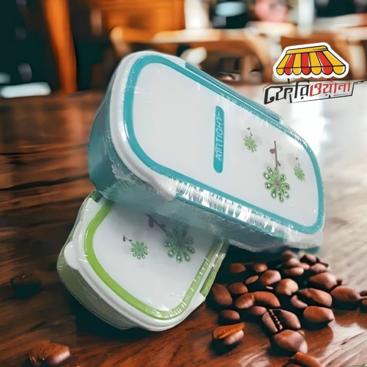Plastic Airtight Tiffin Box Dual chamber, Lunch Box Food Grade Office ...