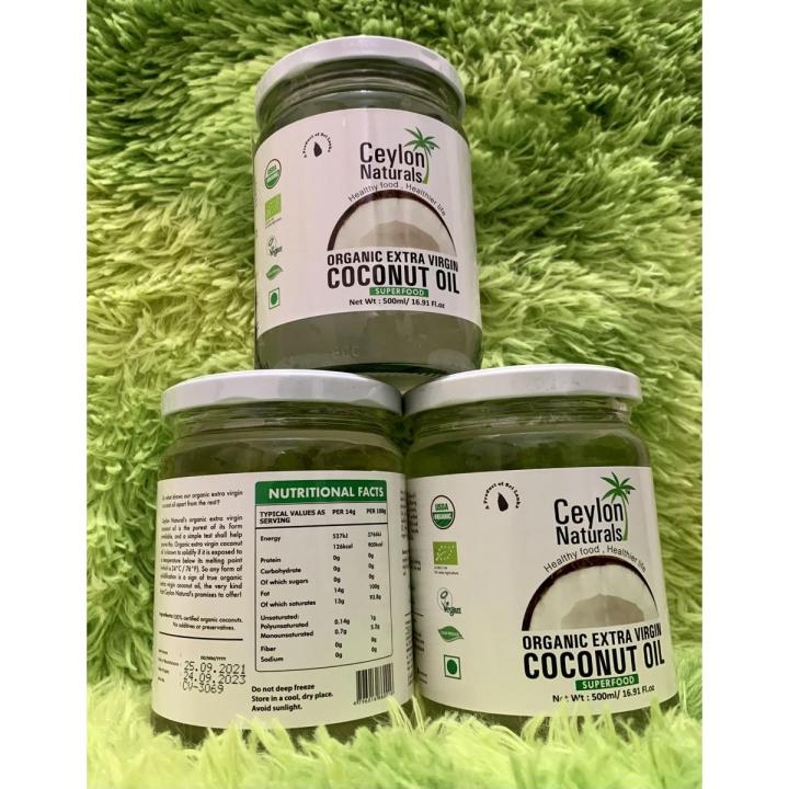 Ceylon Naturals Organic Extra Virgin Coconut Oil 500ml | Daraz.com.bd