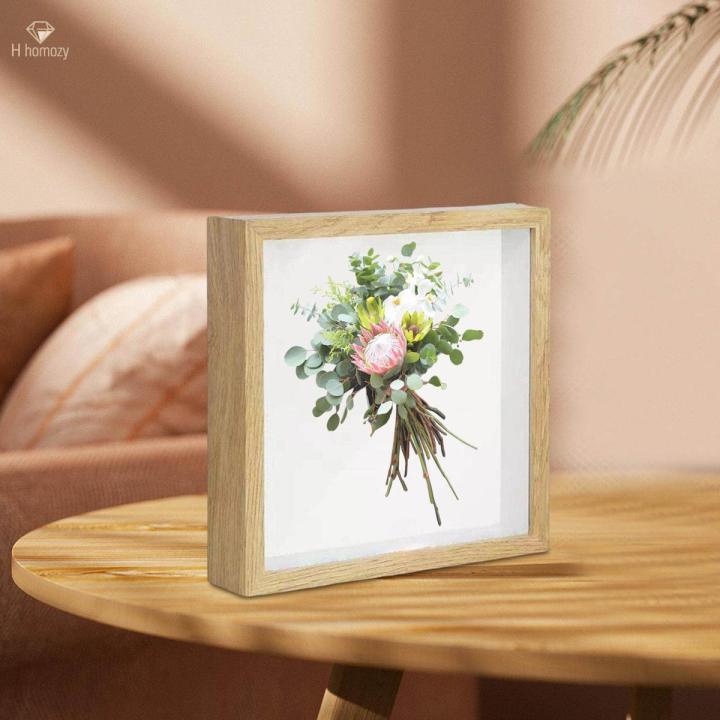 Dried Flowers Frame Wooden Photo Frame Shadow for Ticket Award Flowers ...