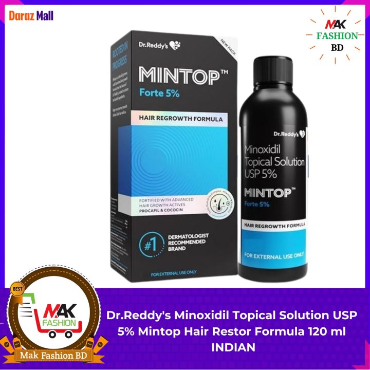 Dr.Reddy's Minoxidil Topical Solution USP 5% Mintop Hair Restor Formula ...