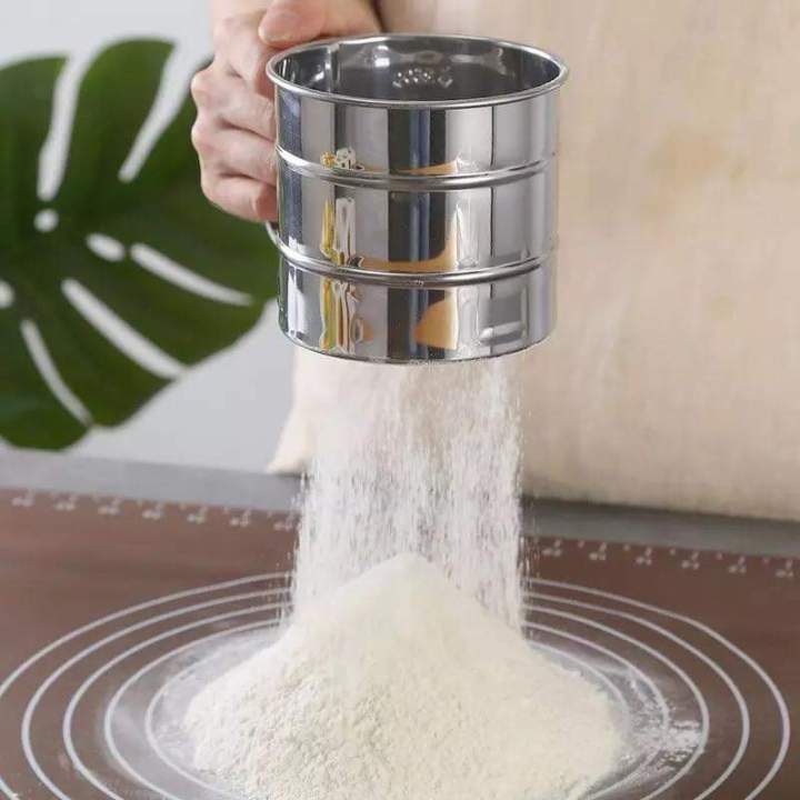 Flour Sieve Handheld Stainless Steel Flour Sieve Powder Sifters Hand ...