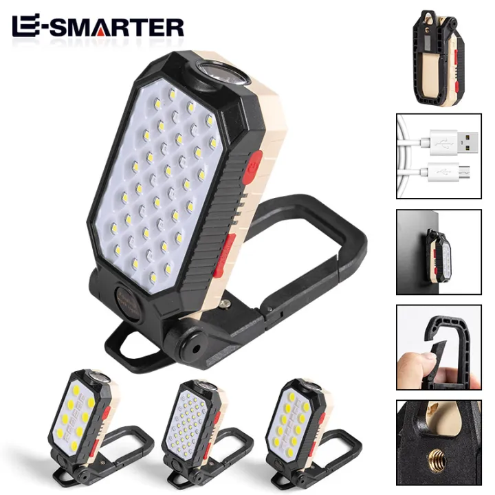 ESMARTER COB Portable Work Light USB Rechargeable Emergency Repair ...