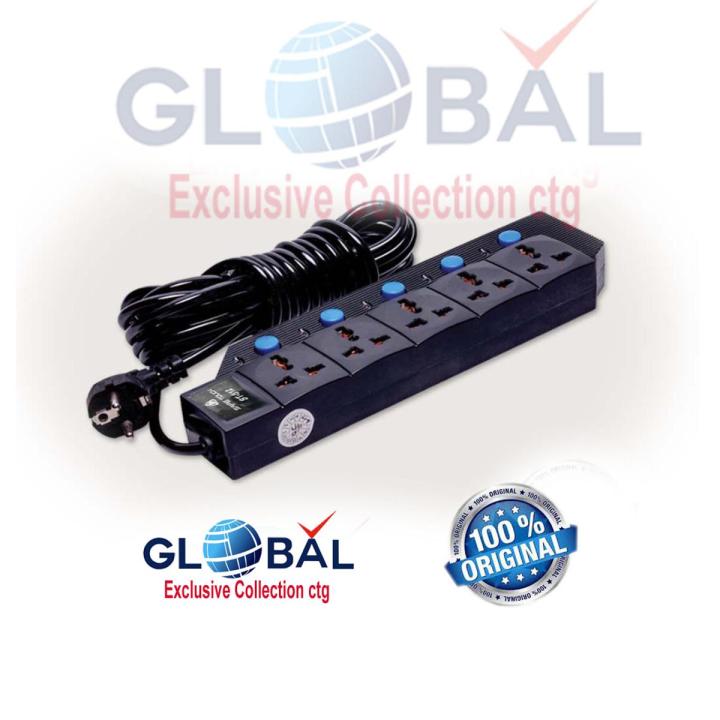 Safe Touch ST-512,(15 Feet Cable) Individual Switch, Multiplug 5 Port ...