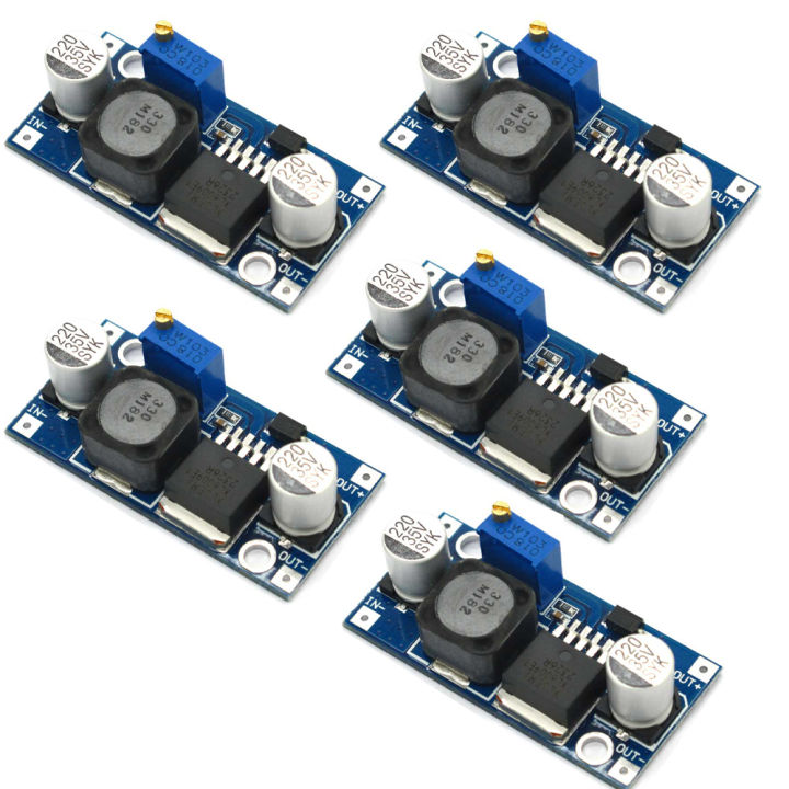 5 piece XL6009 DC DC Step Up Boost Adjustable Voltage Power Supply Converter Module XL 6009 Blue ...
