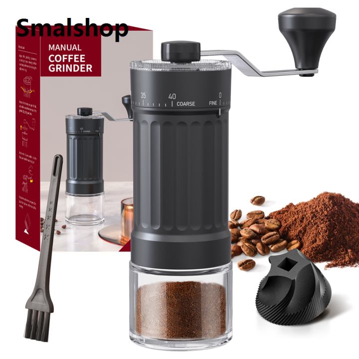 Smalshop Mini Coffee Grinder, 40 Adjustable Settings, Portable Hand ...