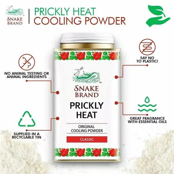 SNAKE BRAND PRICKLY HEAT COOLING ANTI ITCH POWDER 140G | Daraz.com.bd