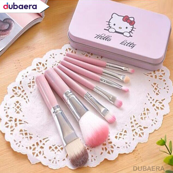 Hello Kitty Makeup Fever Mini Brush Set -7 Pcs - Brush Set (Pink ...