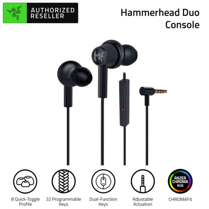 Razer Hammerhead Duo/switch ps4/green In Ear Headset with Mic | Daraz ...