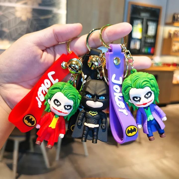 Anime Cartoon Marvel Batman Joker Image Doll Keychain Cute Halloween ...