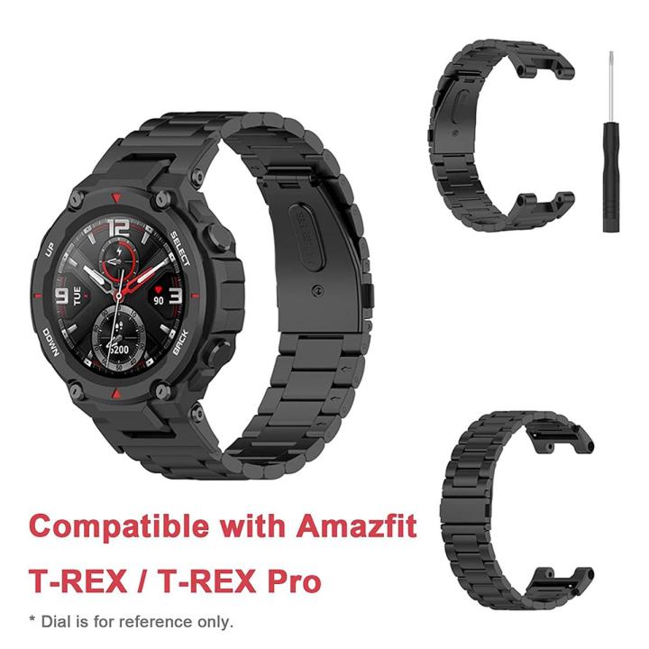 Amazfit T-Rex / T-Rex Pro Smartwatch Metal Stainless Steel Wristband ...
