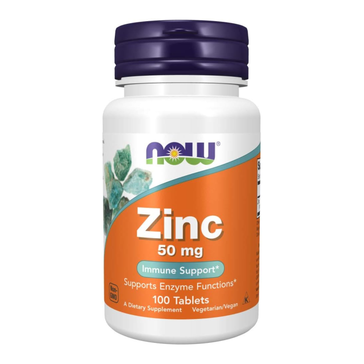 NOW Supplement Zinc 50 mg, 100 Tablets | Daraz.com.bd