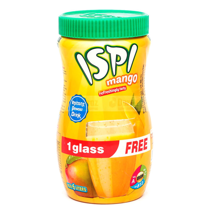 Ispi Powder Drink Mango 750Gm - With Freegmlass | Daraz.com.bd