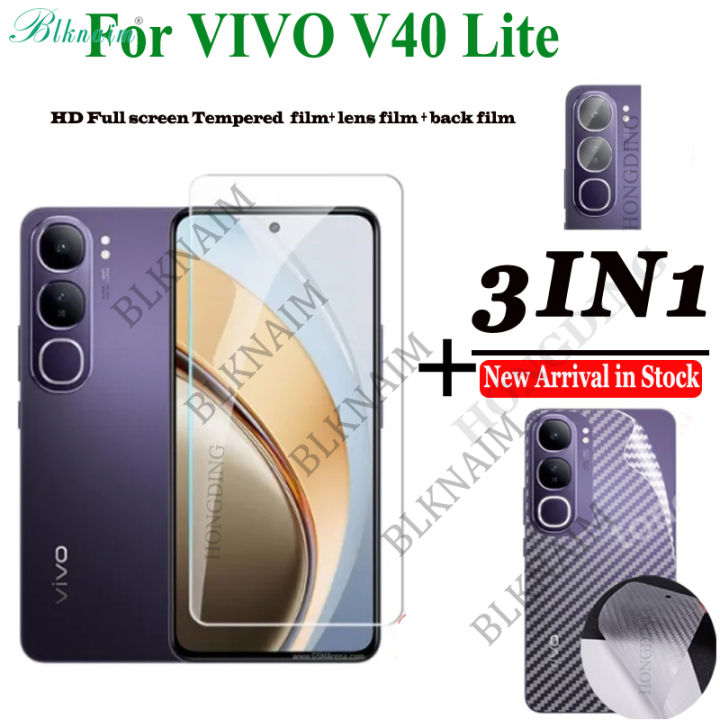 BLKNAIM 3in1 VIVO V40 Lite Full Cover matte ceramic film Screen ...
