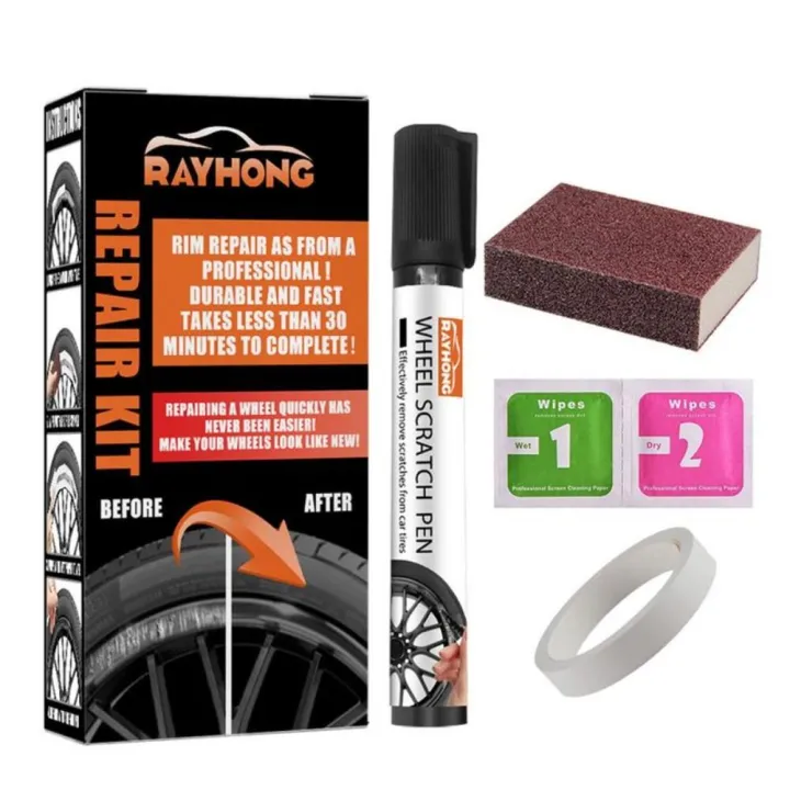 Scratch Repair Wheel Repair Kit Portable Paint Fix DIY Car Rim Scratch ...