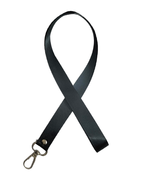 ID Card Strip Ribbon 2CM Lanyard (Black) | Daraz.com.bd