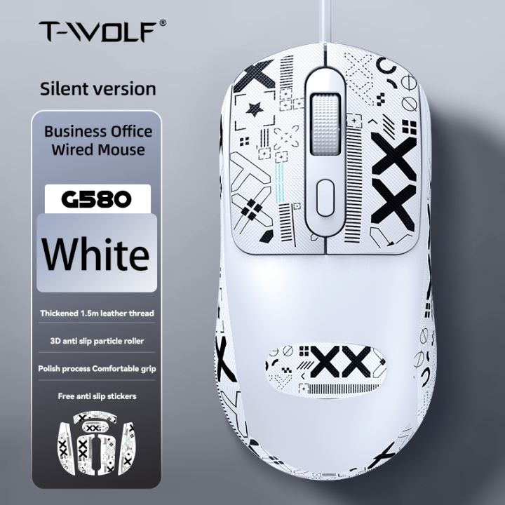 T-WOLF G580 Wired Mouse With Grip Tape | Daraz.com.bd