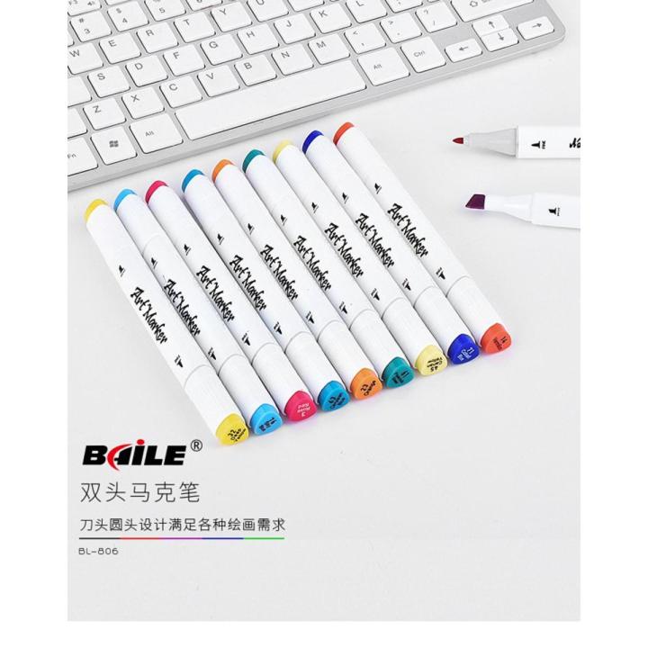 12 Colors Dual Tips Art Marker, Double Sided | Daraz.com.bd