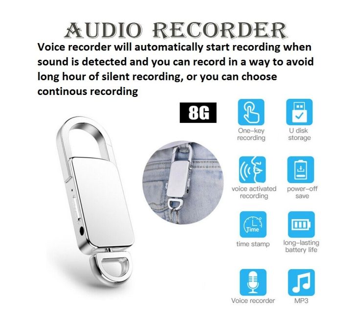 Digital Voice Recorder 8GB Bullt-in Memory | Daraz.com.bd
