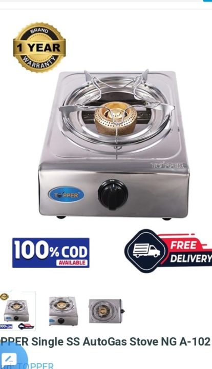 TOPPER Single SS AutoGas Stove NG A-102 | Daraz.com.bd