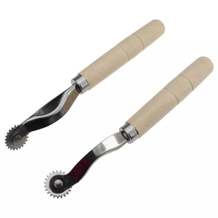Tracing wheel wooden handle, toothed metal wheel, extra sharp (1 pc ...
