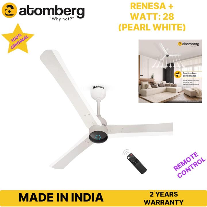 Atomberg Renesa+ 1400MM / 56" 32W BLDC motor Energy Saving Ceiling Fan ...