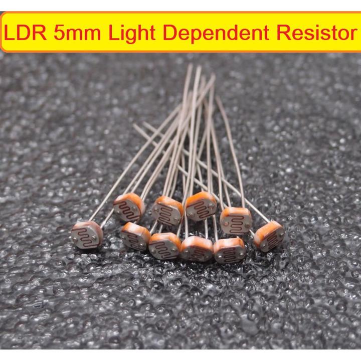 5pcs LDR 5mm Diameter Photoresistor Photo Cell Light Dependent Resistor ...
