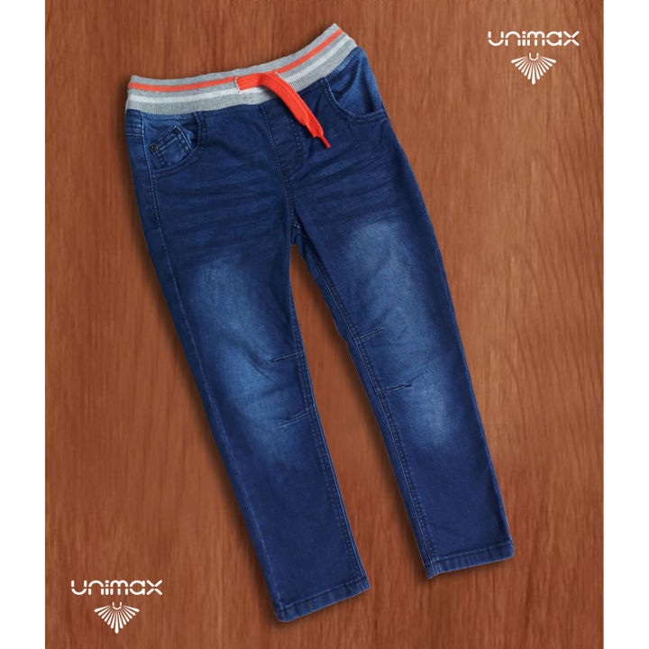 Unimax Blue Color Cotton Stretch Net Denim Jeans Pant For Kids | Daraz ...