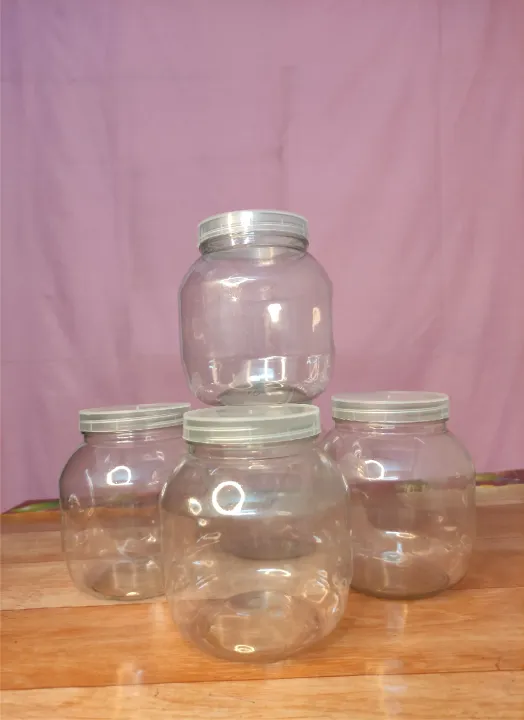 1000 GM Ghee Empty Jar Container Crestal Clear Transparent Food Gread ...