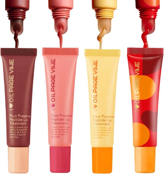 PAGE VINE Peptide Lip Gloss Butter Lip Balm Liquid Nourishing Lip Gloss ...