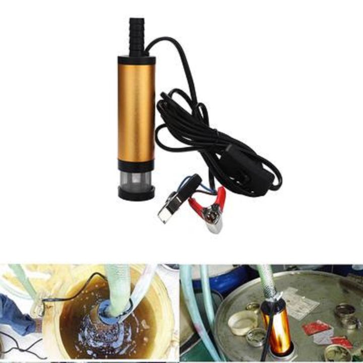 12V DC Submersible Pump(Yellow)for Fuel,Water,Oil Transfer Pump & Car ...