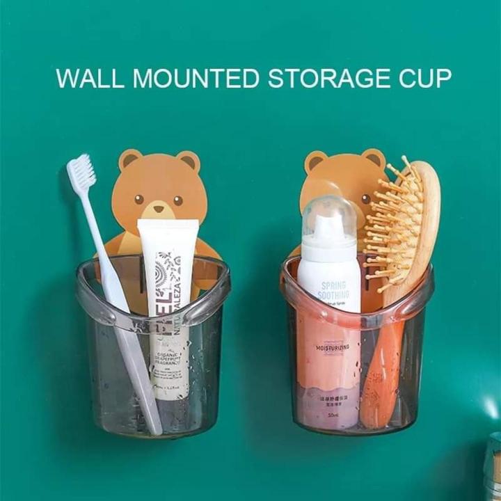 Toothbrush Holde Cute Bear Storage Rack Bathroom Accessories Set ...