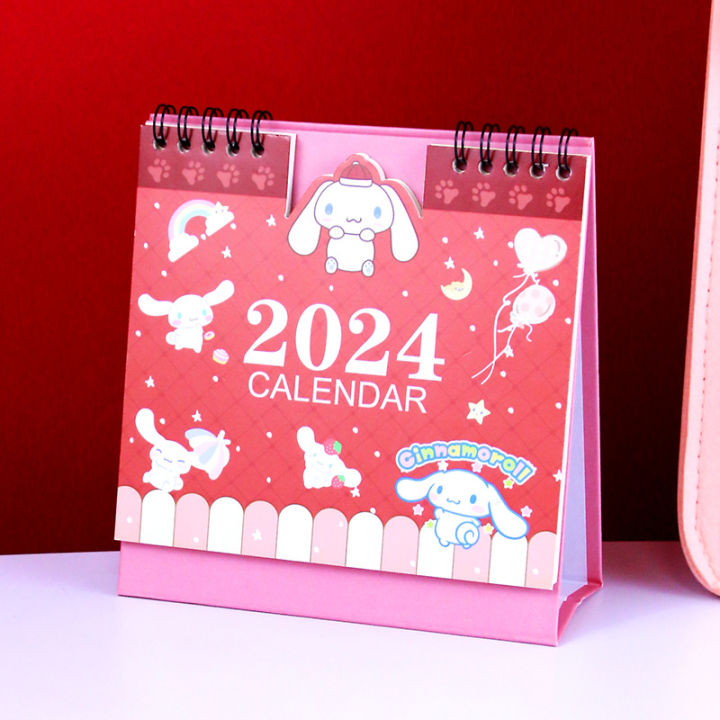 2024 Year Cartoon Calendar Sanrio Cinnamoroll Cute Monthly Desk ...