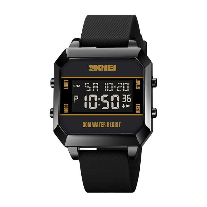 Skmei square dial LED laser light digital analogue watches for men ...