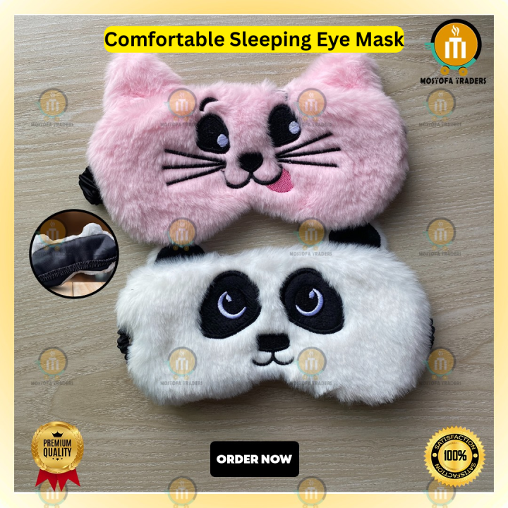 Animal Plush Eye Mask | Cute Cartoon Sleep Mask – Soft, Breathable ...