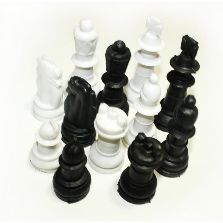 Master Chess Pieces Complete Set with King - White and Black | Daraz.com.bd