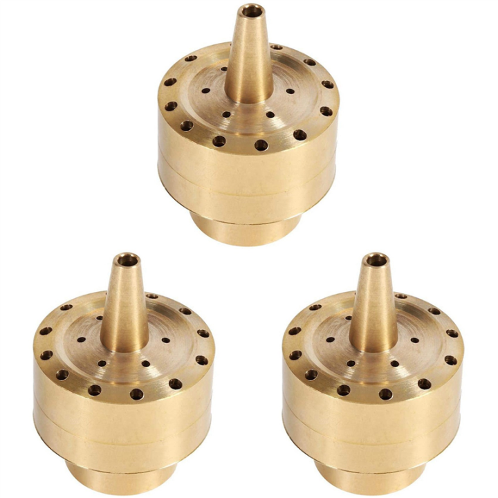 3X Fountain Nozzle Heads,Brass Column Multi Direction Jet Pond Fountain ...