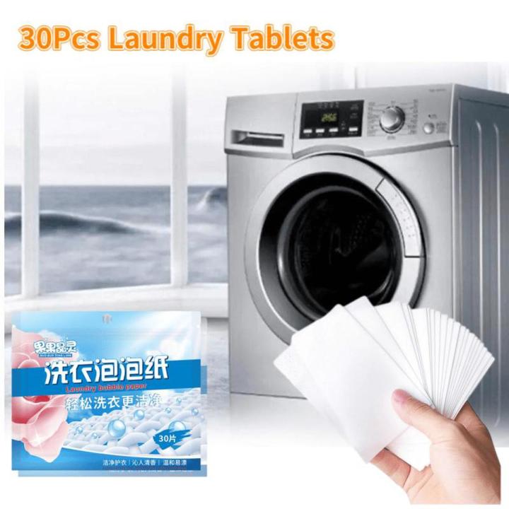 30Pcs Laundry Detergent Easy Dissolve Washing Machine Laundry Tablets ...